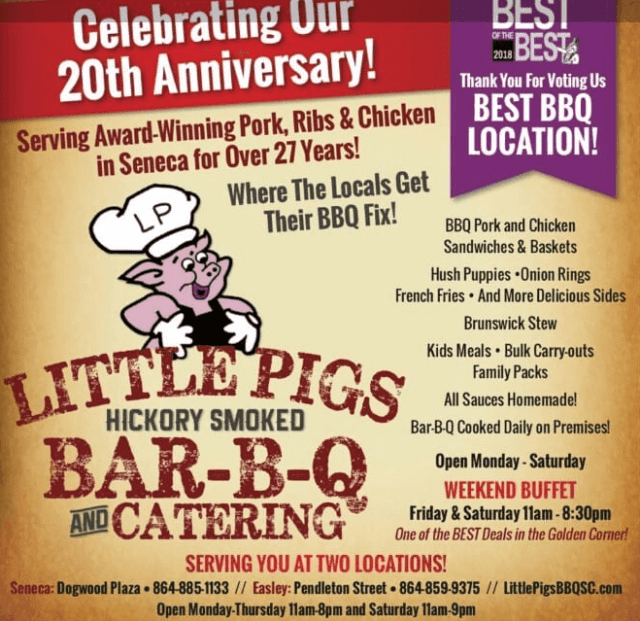 Little Pigs BBQ - Visit Oconee South Carolina