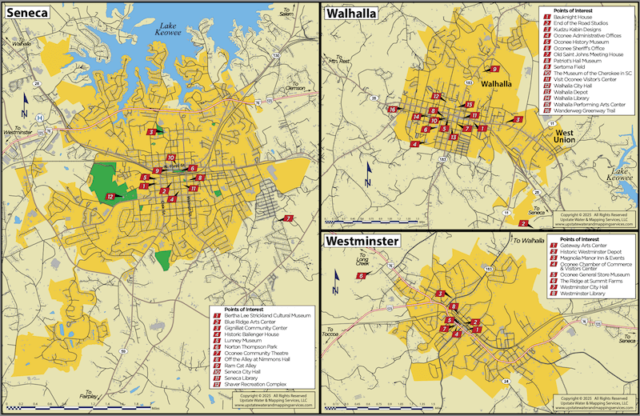 Map of Oconee County, SC - Visit Oconee South Carolina